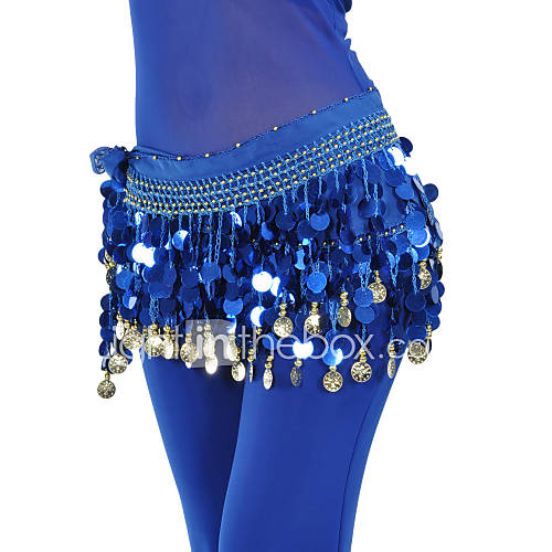 Belly Dance Accessory Hip Scarf Wrap Chiffon Sequence With Coins More