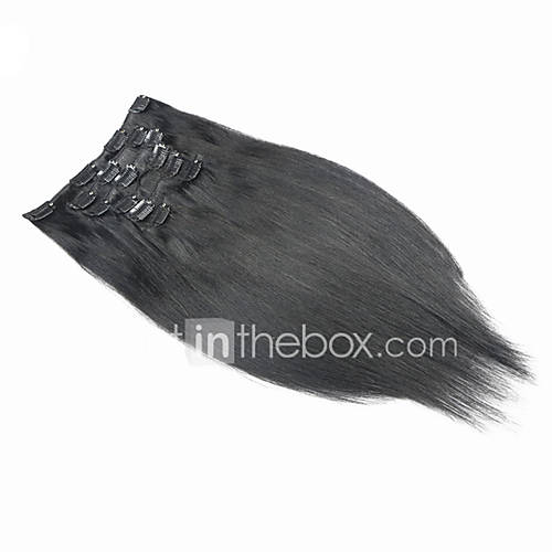 Clip In Virgin Brazilian Straight Hair Clip In Human Hair Extensions