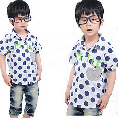 Boys Polka Dot Cotton Shirt - USD $ 14.99
