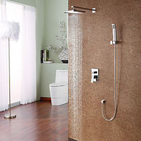 Contemporary Shower Faucet With 8 Inch Shower Head Hand Shower | Meejo
