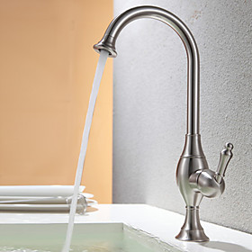 Contemporary Nickel Brushed Rotatable Kitchen Faucet | Dazzletube