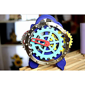 10.5″h Machinery Gear Metal Tabletop Clock | Thoughtdog