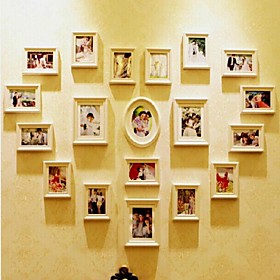 White Photo Frame Collection Set Of 19 | Thoughtpulse