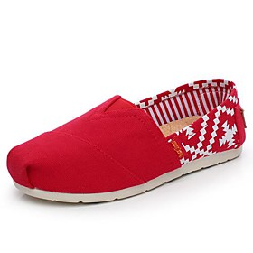 Women’s Shoes Max Toms Canvas Flat Heel Round Toe Loafers Casual More ...